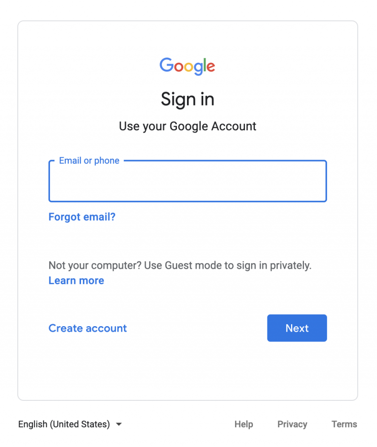 Google Single Sign On Authentication